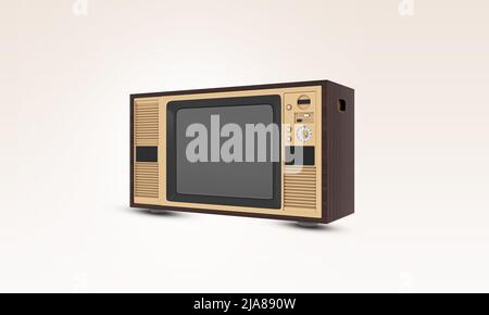 Retro old vintage TV. old model color television. Classic Vintage Retro ...