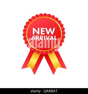 New arrival. Information poster brochure. Promotion sign. Banner ...