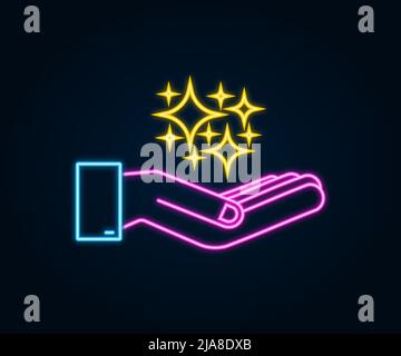 Yellow original bright stars sparkle icon. Glowing light effect star. Vector Illustration EPS10 ...