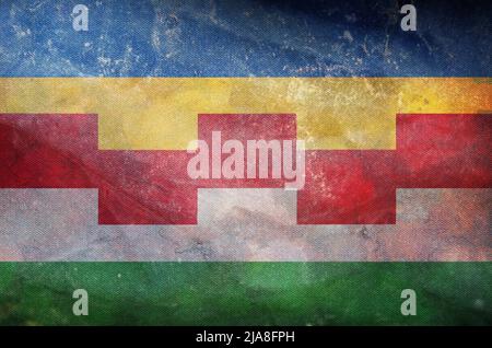 Top view of flag Maasdriel, Netherlands. Dutch patriot and travel ...