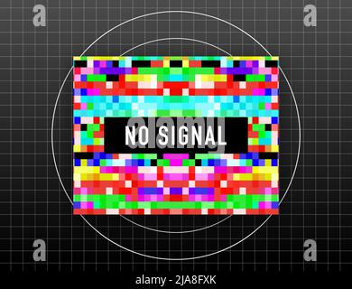 Color pixel noise. Test TV Screen Digital VHS Background. Error ...