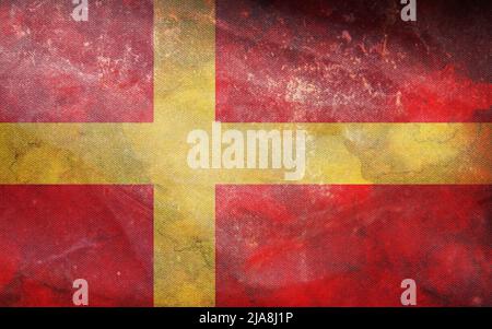 Top view of flag Nasjonal Samling, Norway. Norwegian travel and patriot ...