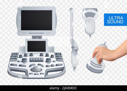 Ultrasound pregnancy icons, ultrasonography medical diagnostic symbols ...
