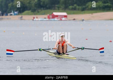 BELGRADE, SERBIA - MAY 28: Karolien Florijn of the Netherlands competes ...