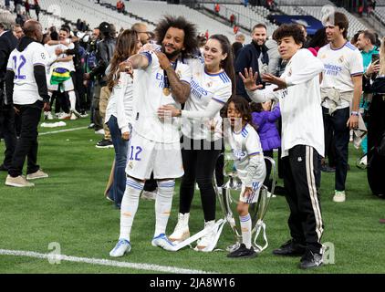 PARIS - Marcelo of Real Madrid and family with UEFA Champions League ...