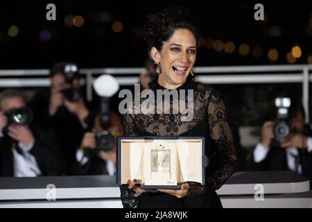 Zahra Amir Ebrahimi wins the Best Actress Palm d'Or Award for the movie Holy Spider during the ...