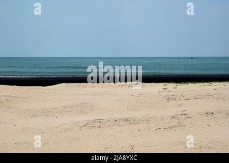 Sea water intake pipe at the beach Stock Photo - Alamy