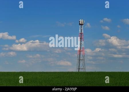 Transmitter for gsm signal of mobile phones in the field. In the ...