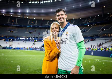 Thibaut Courtois and his wife Mishel Gerzig arrive at the Ballon dOr ...