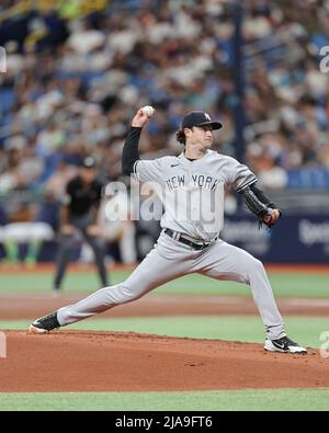 New York Yankees pitcher Gerrit Cole delivers against the Seattle ...