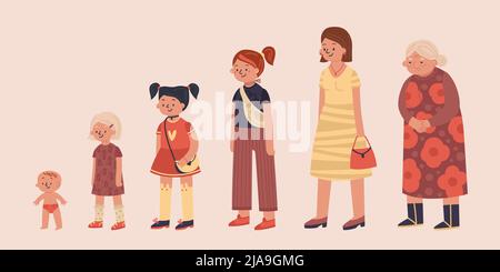 Generation composition with set of isolated human characters belonging ...
