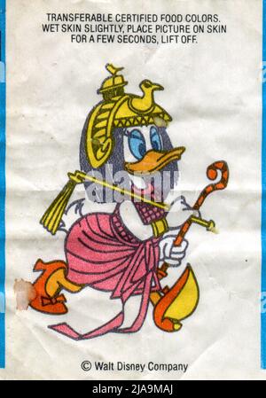 Germany chewing gum insert. Donald Duck. 1980s Stock Photo - Alamy