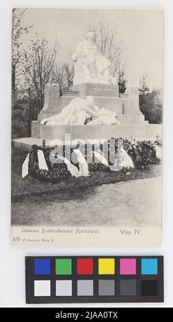 4th, Karlsplatz - Brahmsdemal in the Resselpark, postcard. Paul ...