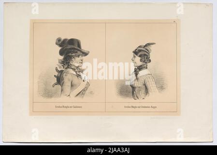 "October-Nimphe with Calabreser.-October-Nimphe with student cap." (No ...