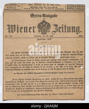 A declaration of war document from World War I, signed by President ...
