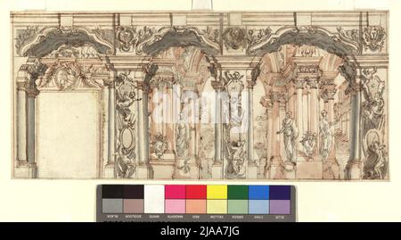 Draft for painting a hall. Antonio Galli Bibiena (1697-1774), artist ...