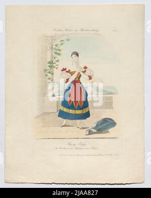 Fanny Elßler as Fenella in the moles of Portici (costume picture No. 3 ...
