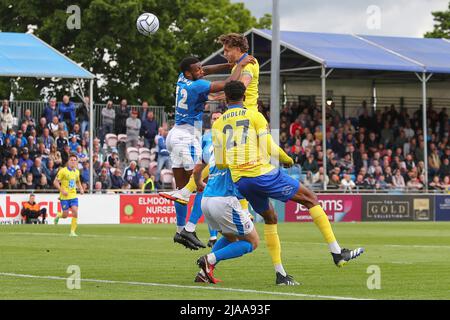 Callum Howe #5 of Solihull Moors scores a goal to make it 3-1 Stock ...