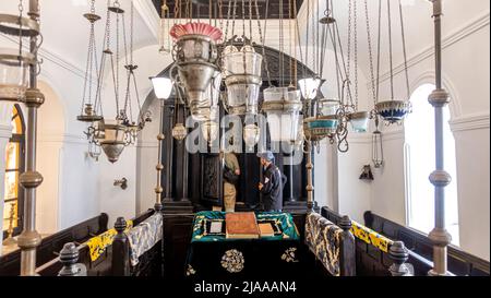 Ner Tamid, sanctuary lamp at Bayt Dakira, Museum of Jewish culture and ...