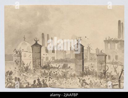 "Destruction of the Mariahilfer line on March 13th." (1848). Unknown ...