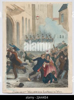 "Scene on March 13, 1848 at the country house in Vienna". Joseph ...