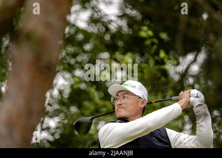Haotong Li In action on the 1st hole the final 4th day The 153rd Open ...