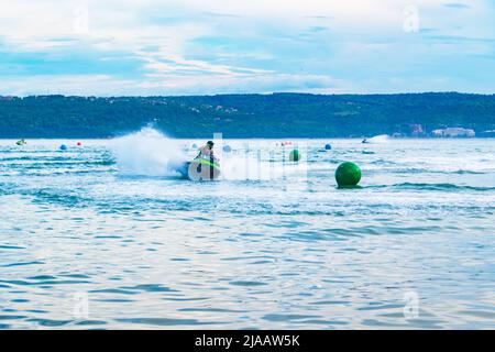View of Balkan jet ski cup racing Varna beach,Bulgaria,June 2021 Stock ...