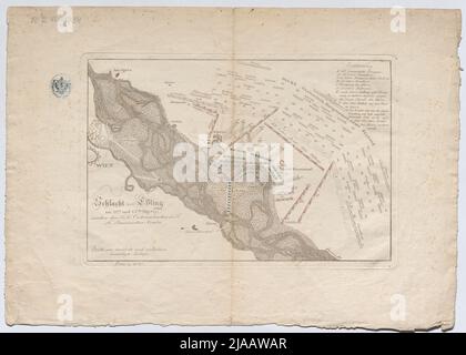 Plan of the Battle of Aspern and Eßling on May 21 and 22, 1809. Unknown ...