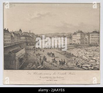 The flood of the suburbs Leopoldstadt and Roßau on March 1, 1850 ...