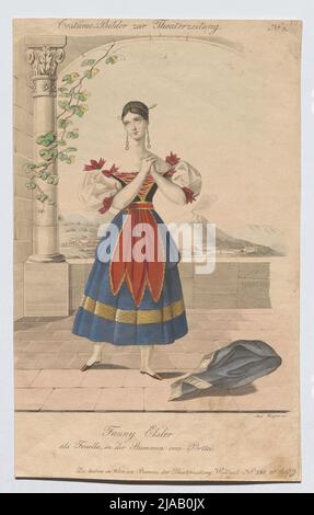 Fanny Elßler as Fenella in the moles of Portici (template for costume ...