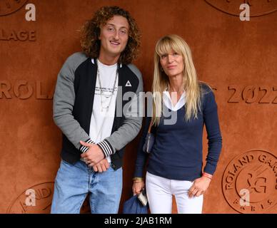 Joalukas Noah and Isabelle Camus during the eleventh day of the Roland ...