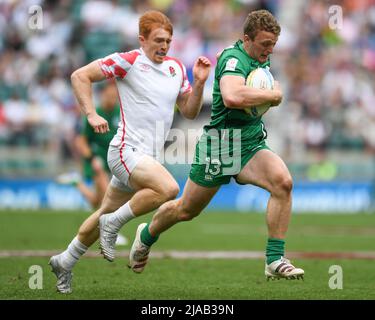 Blake Boyland of England in action during the HSBC World Sevens match ...