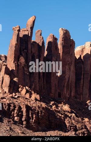 Sandstone pinnacles, Labyrinth Canyon, Utah Stock Photo - Alamy