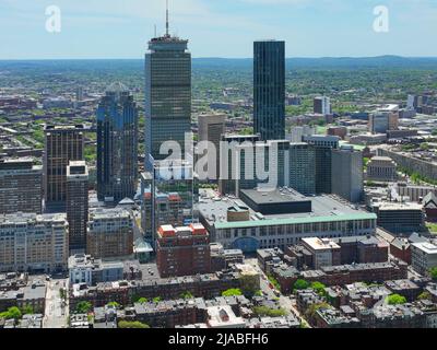 Boston Back Bay modern city skyline including John Hancock Tower ...