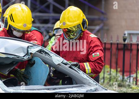 NWFRS Extrication demo Stock Photo - Alamy