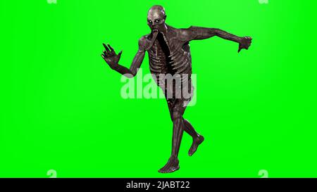 Mythical Demon monster on chromakey background 3d render Stock Photo ...