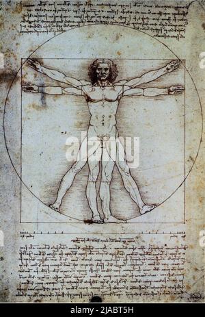 Leonardo da Vinci. Proportions of the human figure. Frontispiece to ...