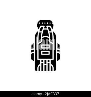 Hiking backpack line color icon. Isolated vector element. Outline ...