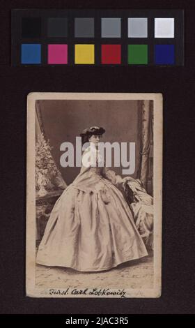 Princess Lobkowitz (). Ludwig Angerer (1827-1879), photographer Stock ...