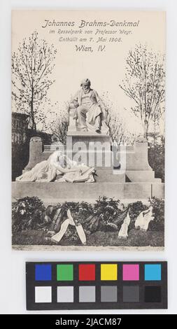 4th, Karlsplatz - Brahmsdemal in the Resselpark, postcard. Paul ...