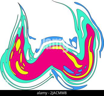 Color Liquid Wave flow element. Abstract colorful shape Stock Vector ...