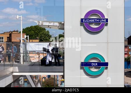 A general view of Custom House station, London Stock Photo - Alamy