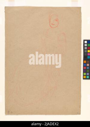 Study on a women's portrait. Gustav Klimt (1862-1918), artist Stock ...