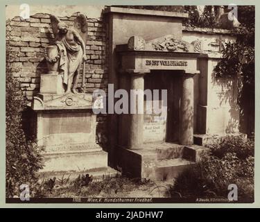 12., Hundsturmer Friedhof (today Haydnpark) - tomb. August Stauda (1861-1928), photographer ...