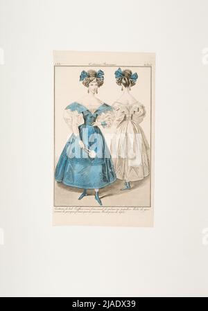 Fashion image: two figures, ball dresses. Unknown Stock Photo - Alamy