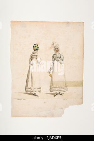 Fashion image: two figures, women's ball clothes. Unknown Stock Photo ...