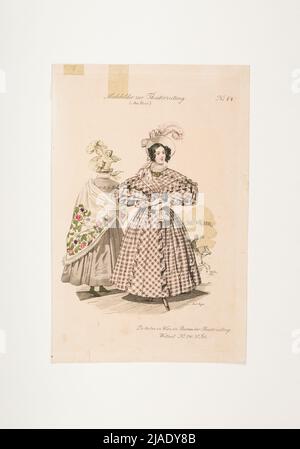 Fashion image: two figures, spring dresses. Unknown Stock Photo - Alamy