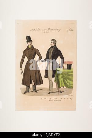Fashion image: two figures, men's suit, ball gown. Unknown Stock Photo ...