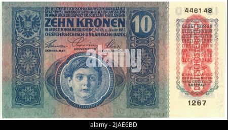 Banknote, 10 crowns. Austrian-Hungarian Bank, Mint Authority, Josef ...
