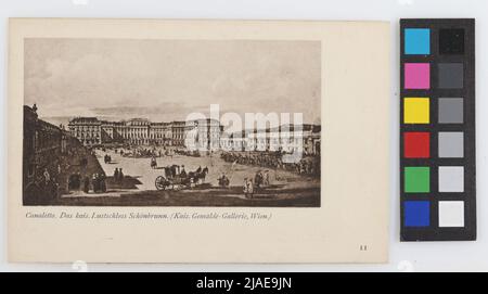 13., Schönbrunn Castle - Hof side in the 18th century. , Postcard ...
